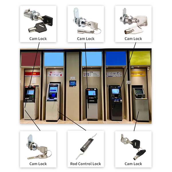 12/16/19mm Quarter Turn Cam Lock for Financial Equipment/ ATM Machine ...